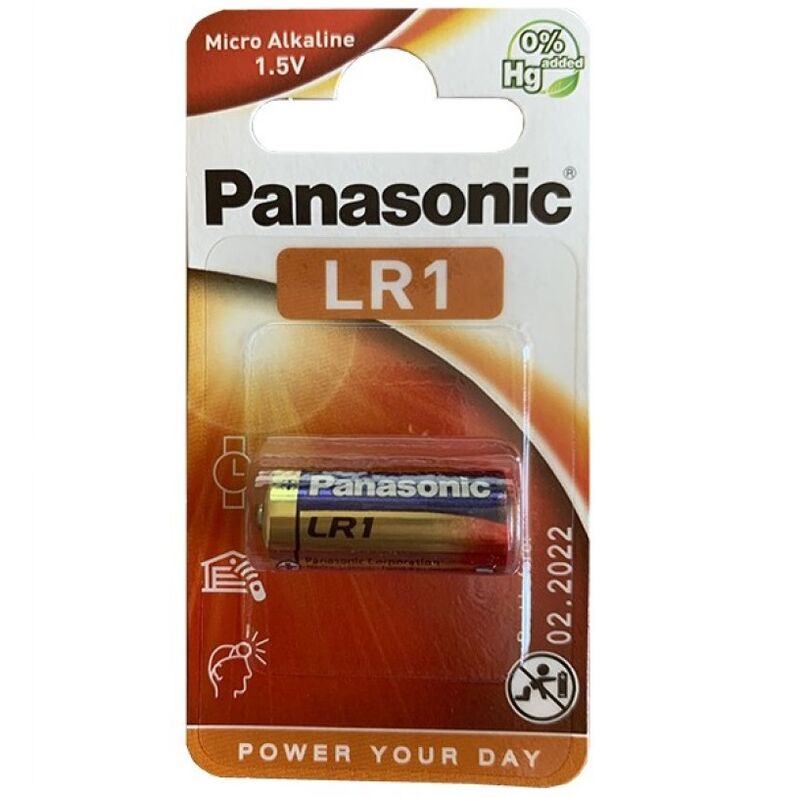 Panasonic - alkaline battery lr1 1.5v blister 1 pack | Hekumania.com